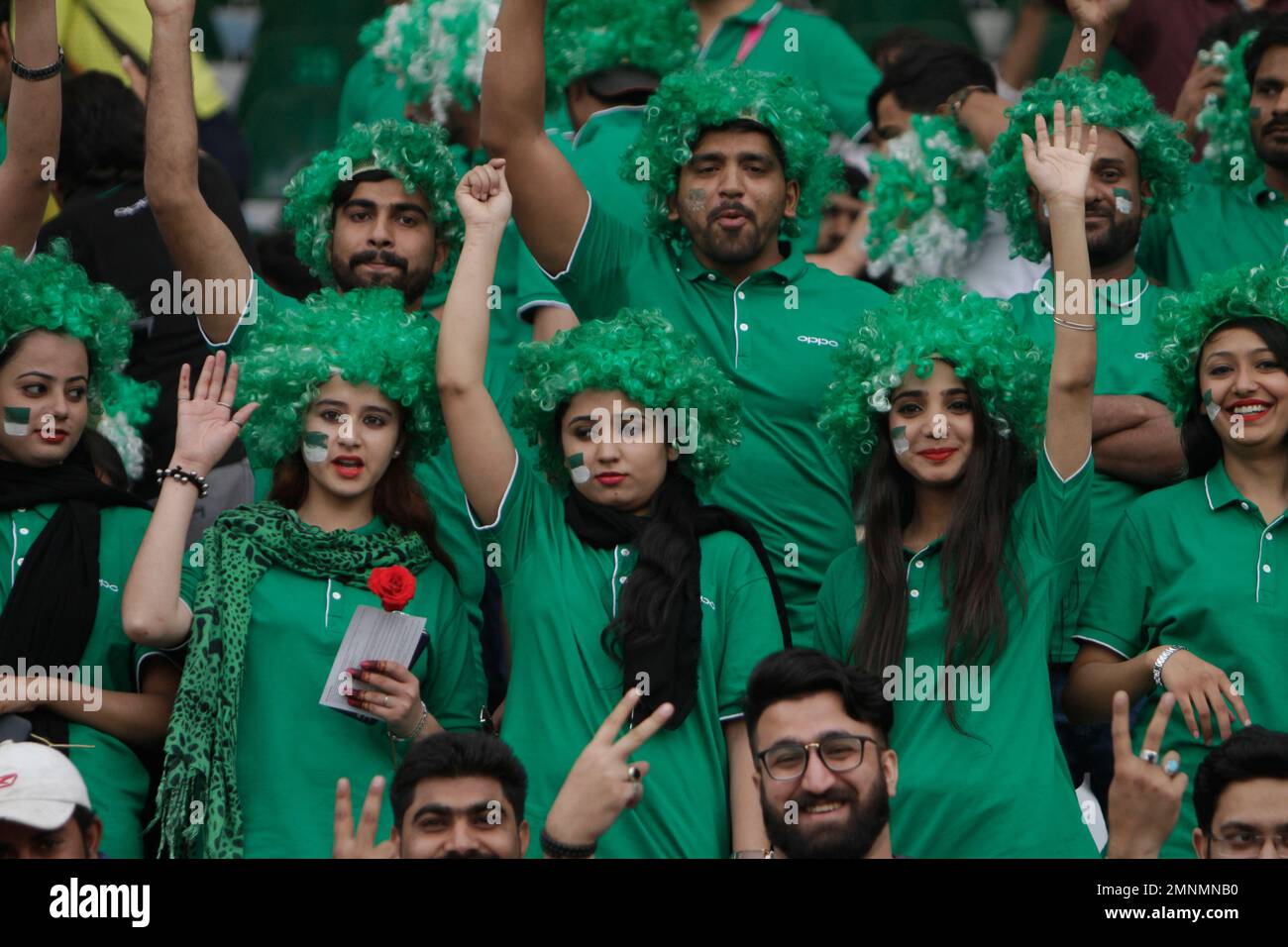 Pakistani cricket fans cheer their team during the Pakistan Super ...