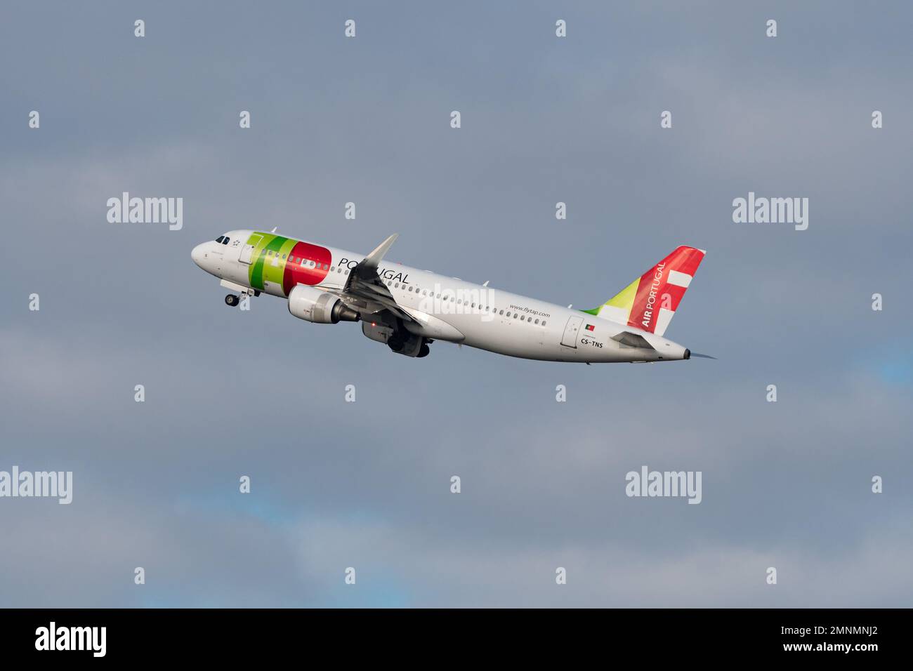 Zurich, Switzerland, January 19, 2023 TAP Air Portugal Airbus A320-214 ...