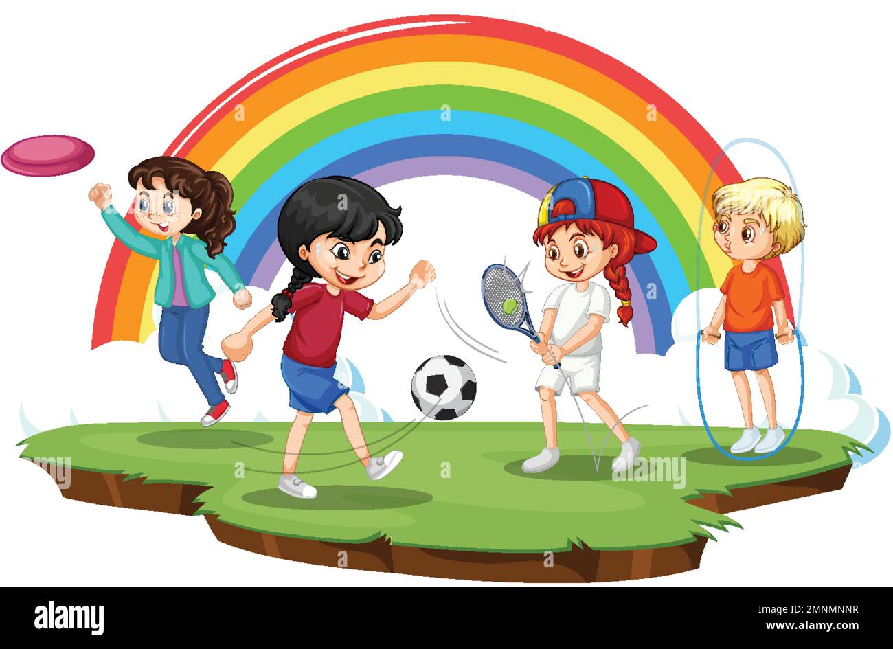 Kids Sports Vector Cartoon Kids Sports Banner Design ~ Clip Art