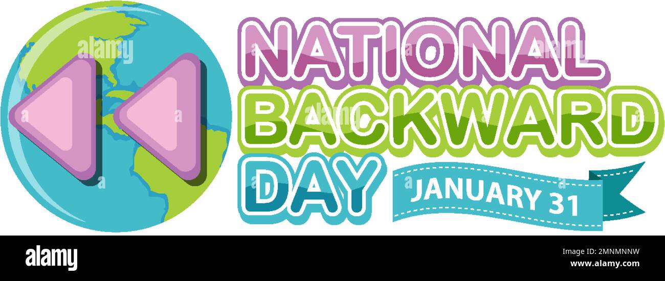 National backward day banner design illustration Stock Vector Image ...