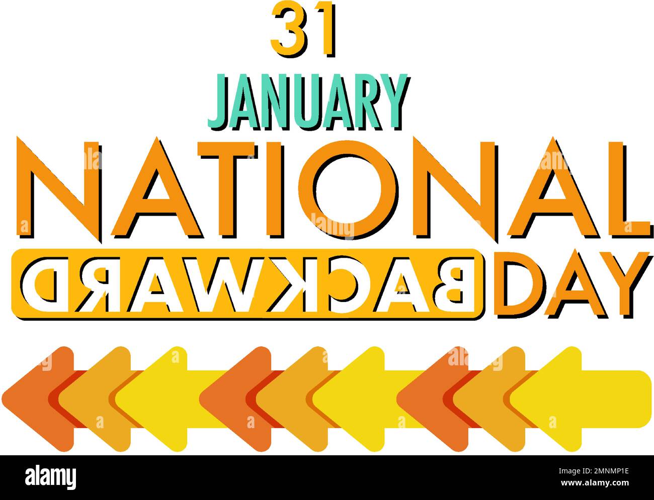 National backward day banner design illustration Stock Vector Image ...