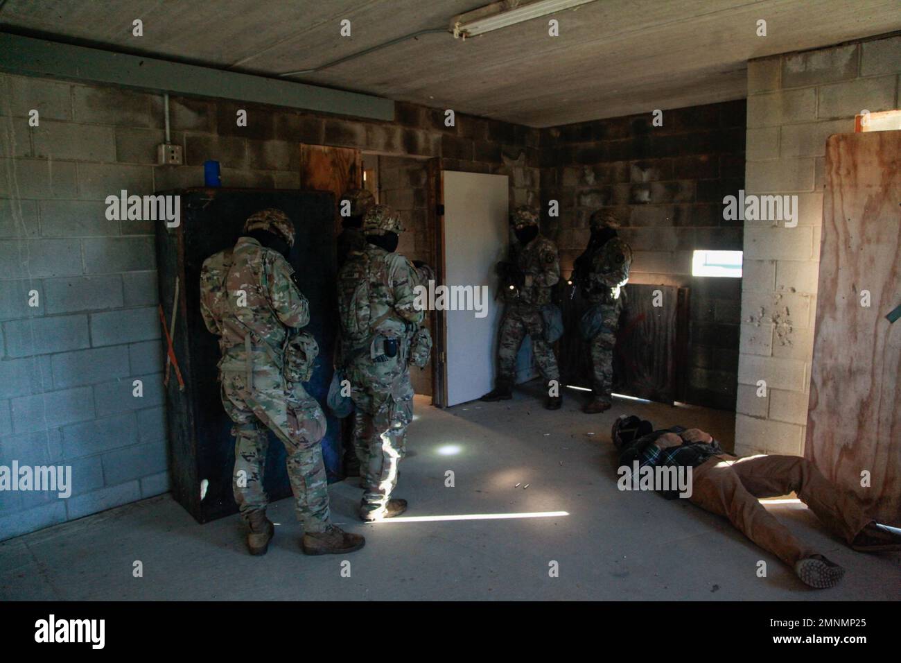 U.S. Soldiers of Squad 10, representing the Army Future Command, stack ...
