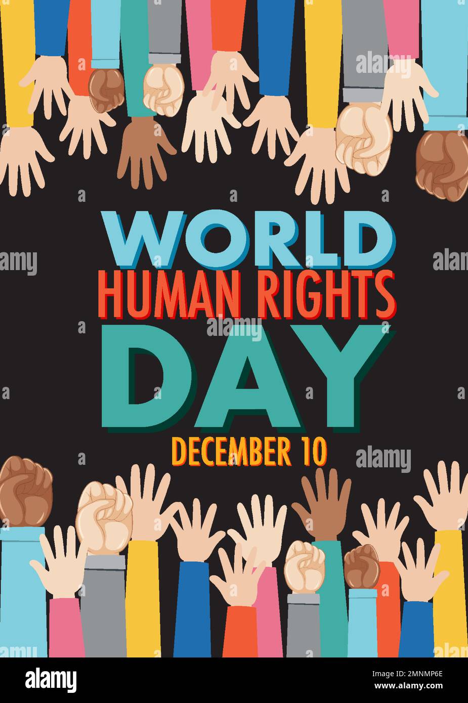World Human Rights Day Poster Design illustration Stock Vector Image ...