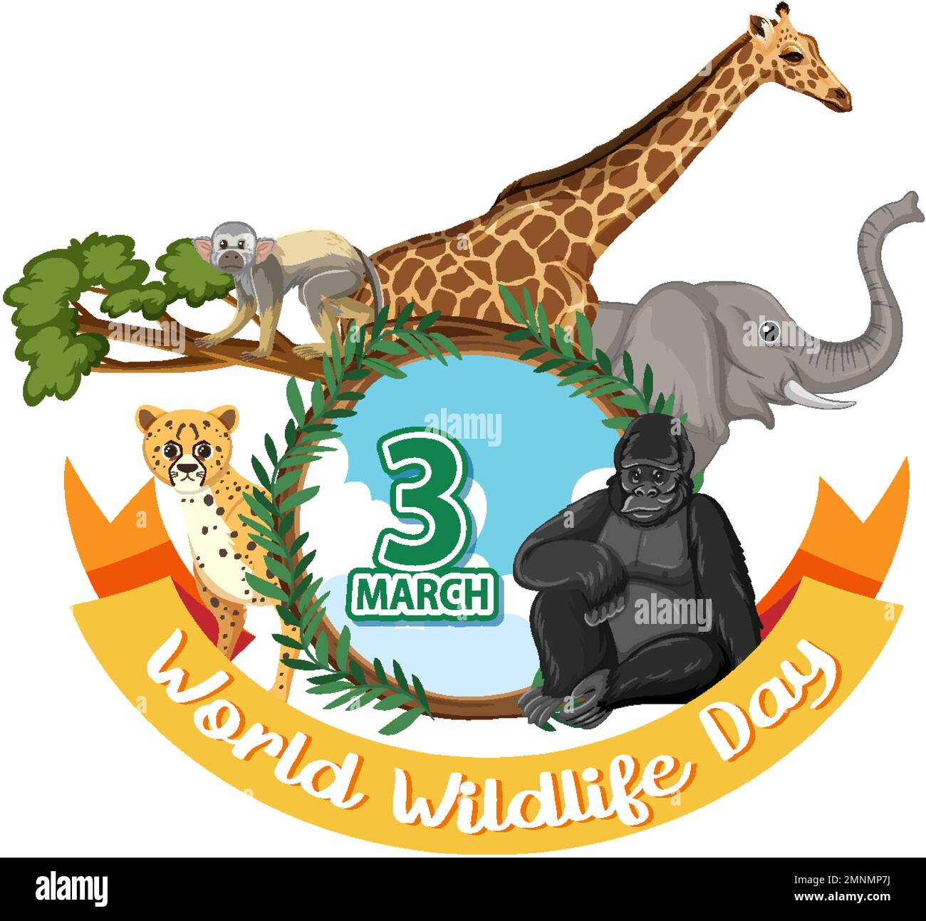 World Wildlife Day Banner illustration Stock Vector Image & Art - Alamy