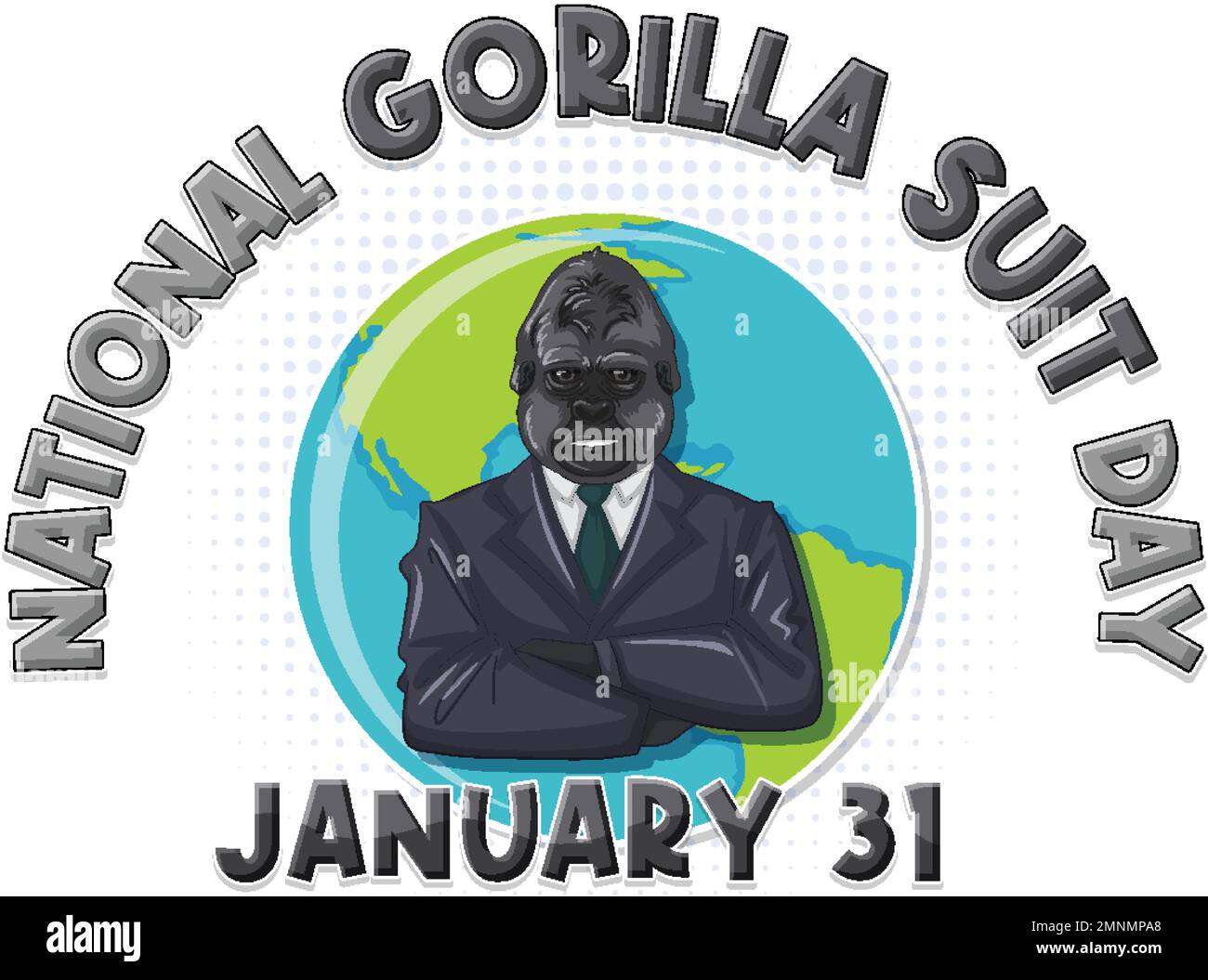 National Gorilla Suit Day Banner illustration Stock Vector Image & Art ...