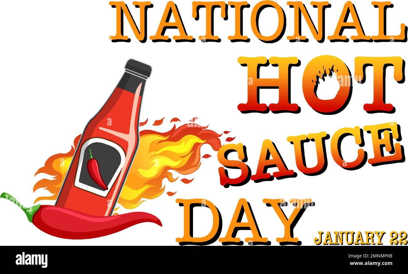 National hot sauce day banner illustration Stock Vector Image & Art - Alamy