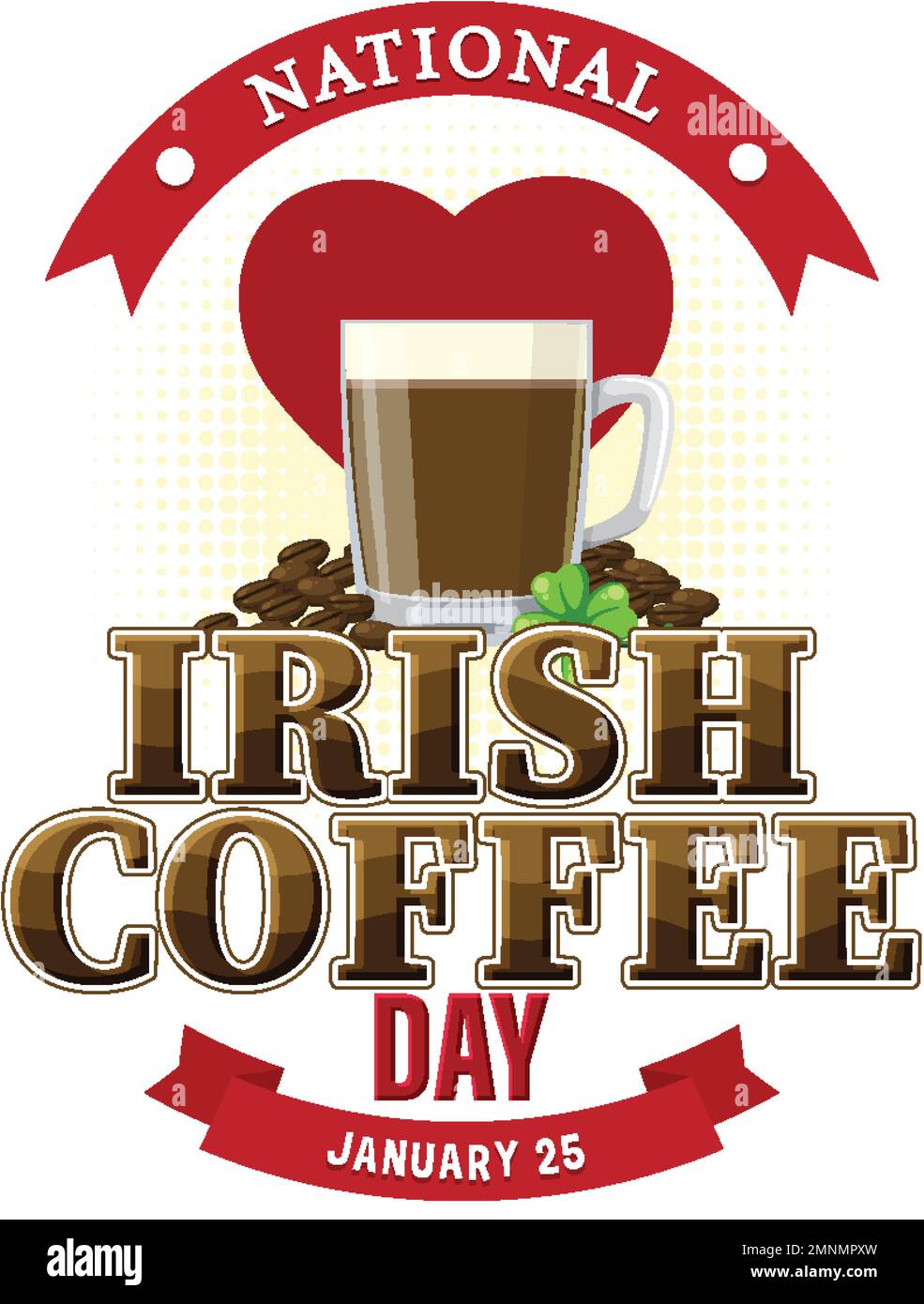 National Irish coffee day banner design illustration Stock Vector Image ...