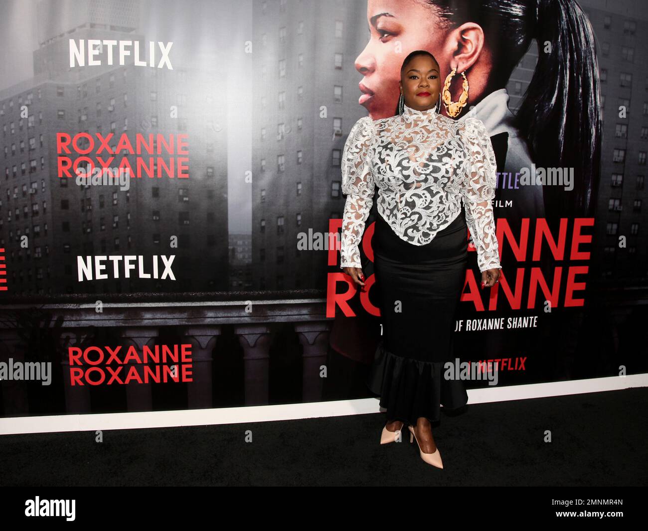 Roxanne Shante attends the premiere of Netflix's "Roxanne Roxanne" at ...