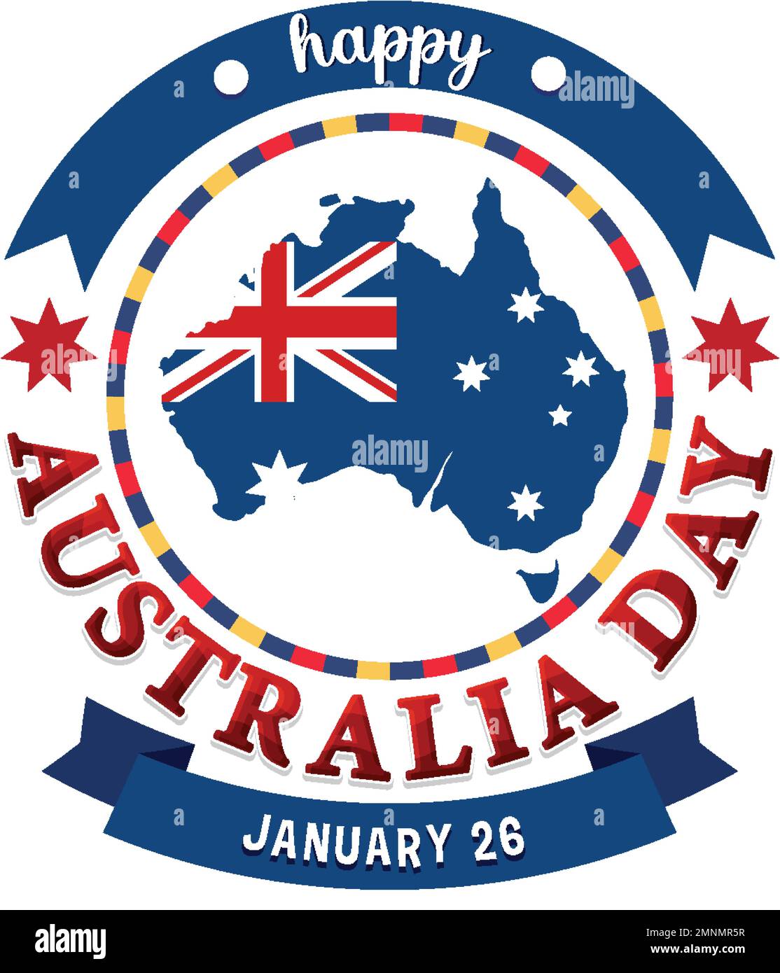 Happy Australia day banner design illustration Stock Vector Image & Art ...