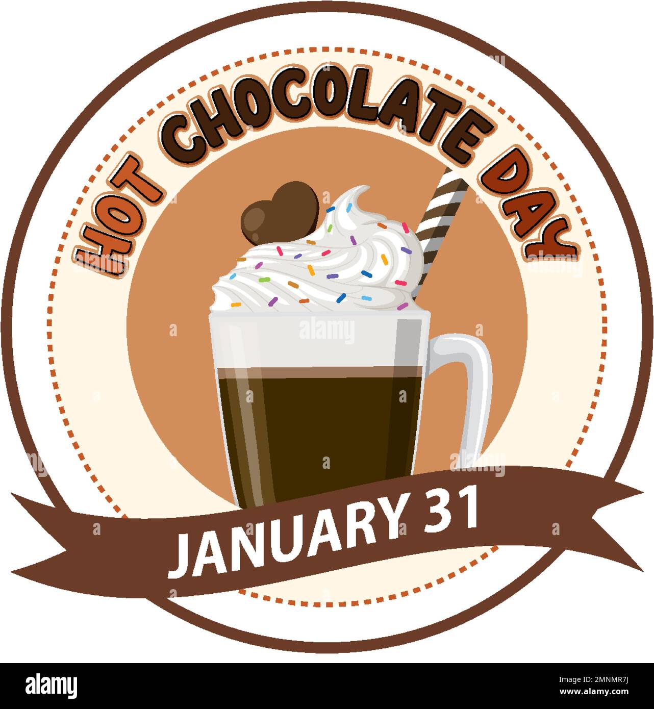 Hot Chocolate Day Banner Design illustration Stock Vector Image & Art ...