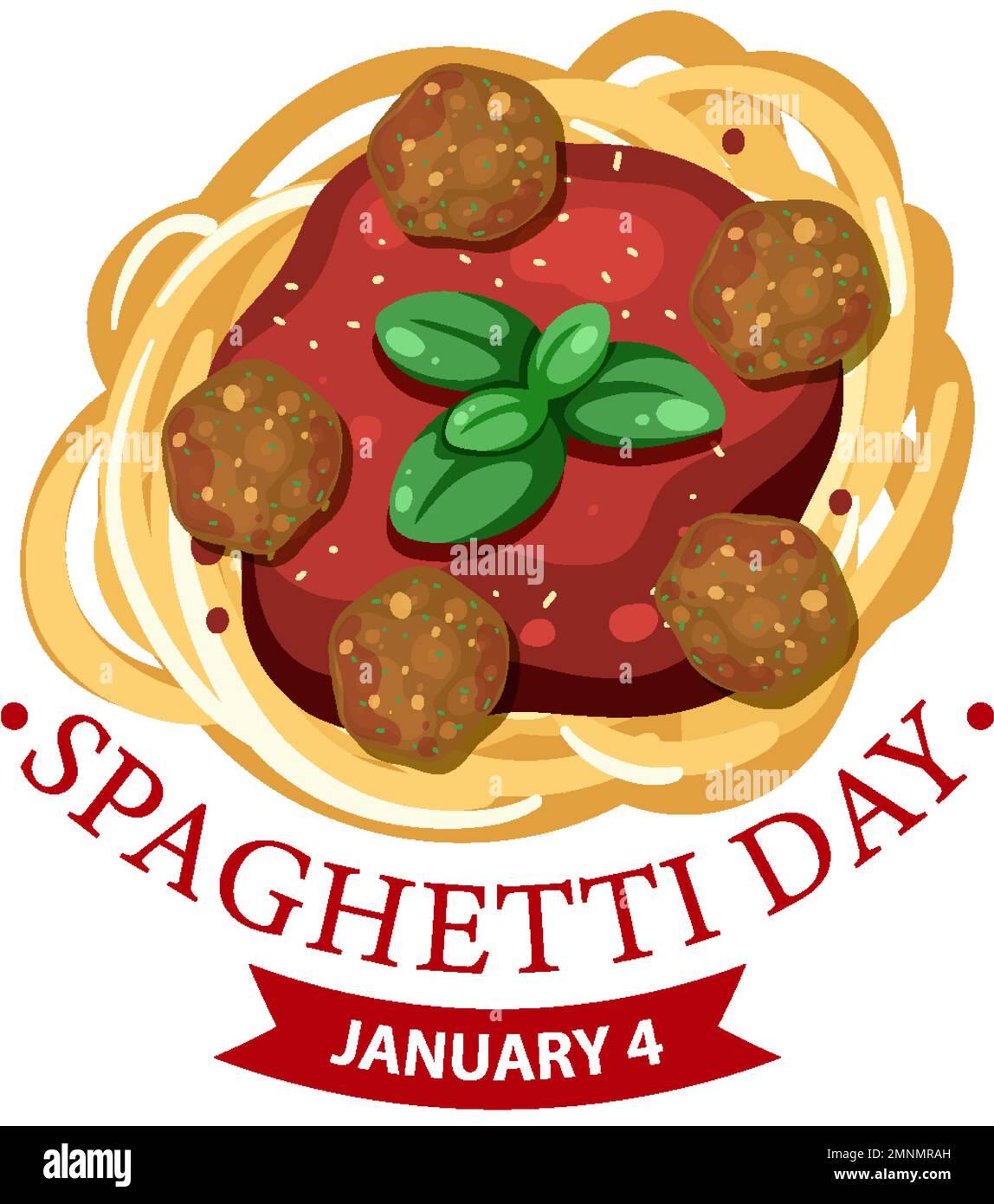 National Spaghetti Day Banner Design illustration Stock Vector Image ...