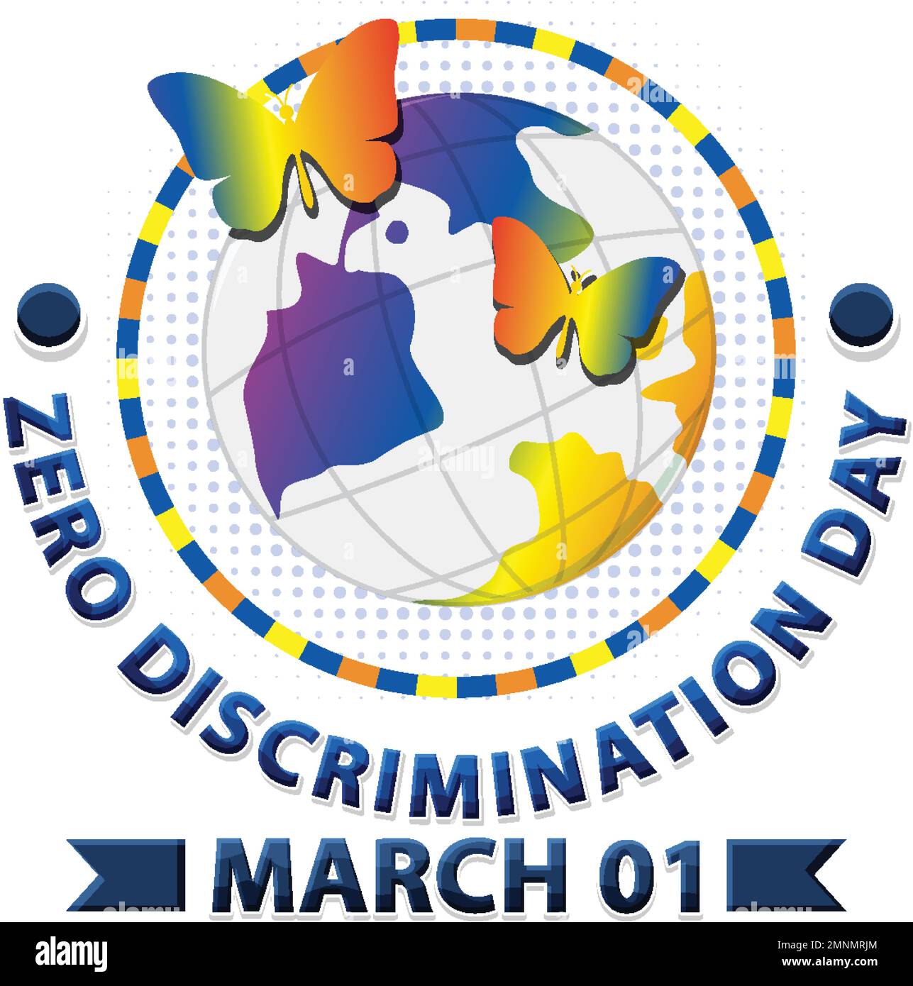 Zero discrimination day banner design illustration Stock Vector Image ...