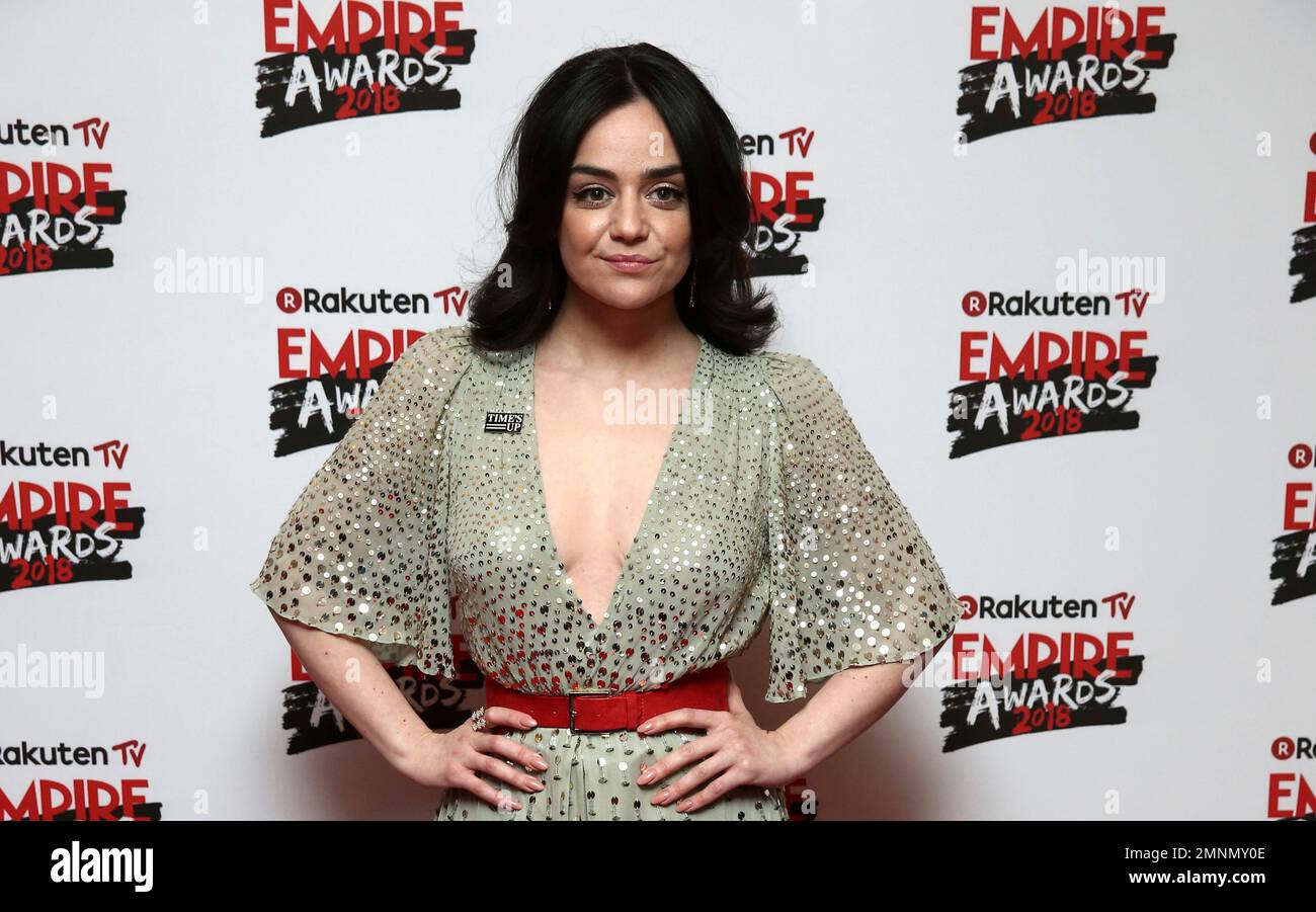 Actress Hayley Squires poses for photographers on arrival at the Empire Film Awards in London ...
