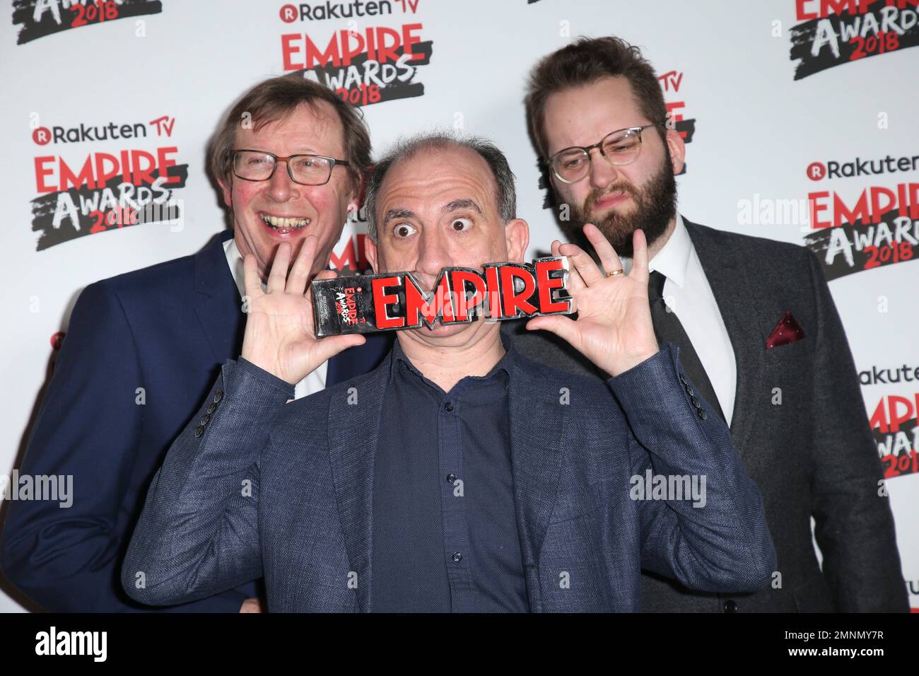 Kevin Loader, from left, Armando Iannucci and Peter Fellows with the ...