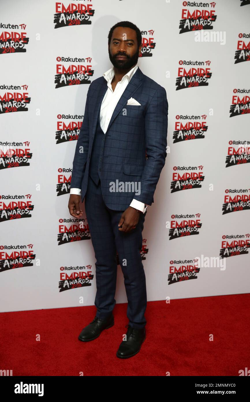 Actor Nicholas Pinnock poses for photographers on arrival at the Empire ...
