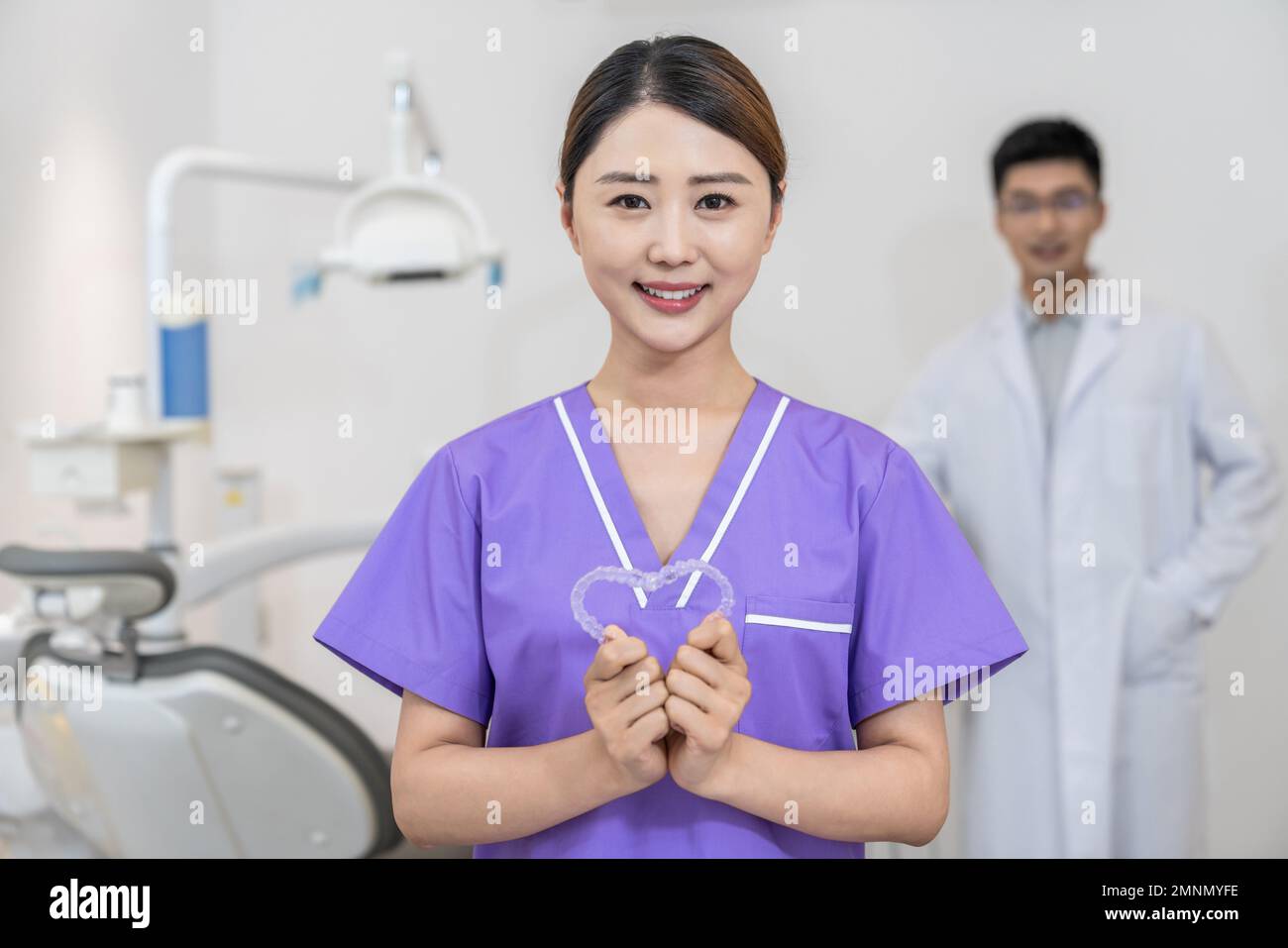 Two doctors at the clinic work Stock Photo - Alamy
