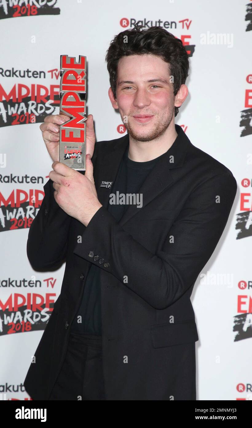 Actor Josh O'Connor poses for photographers with the award for Best ...