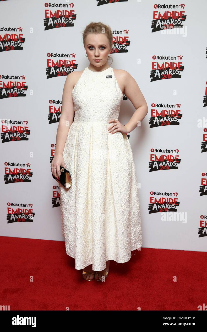 Actress Alexa Davies poses for photographers on arrival at the Empire ...