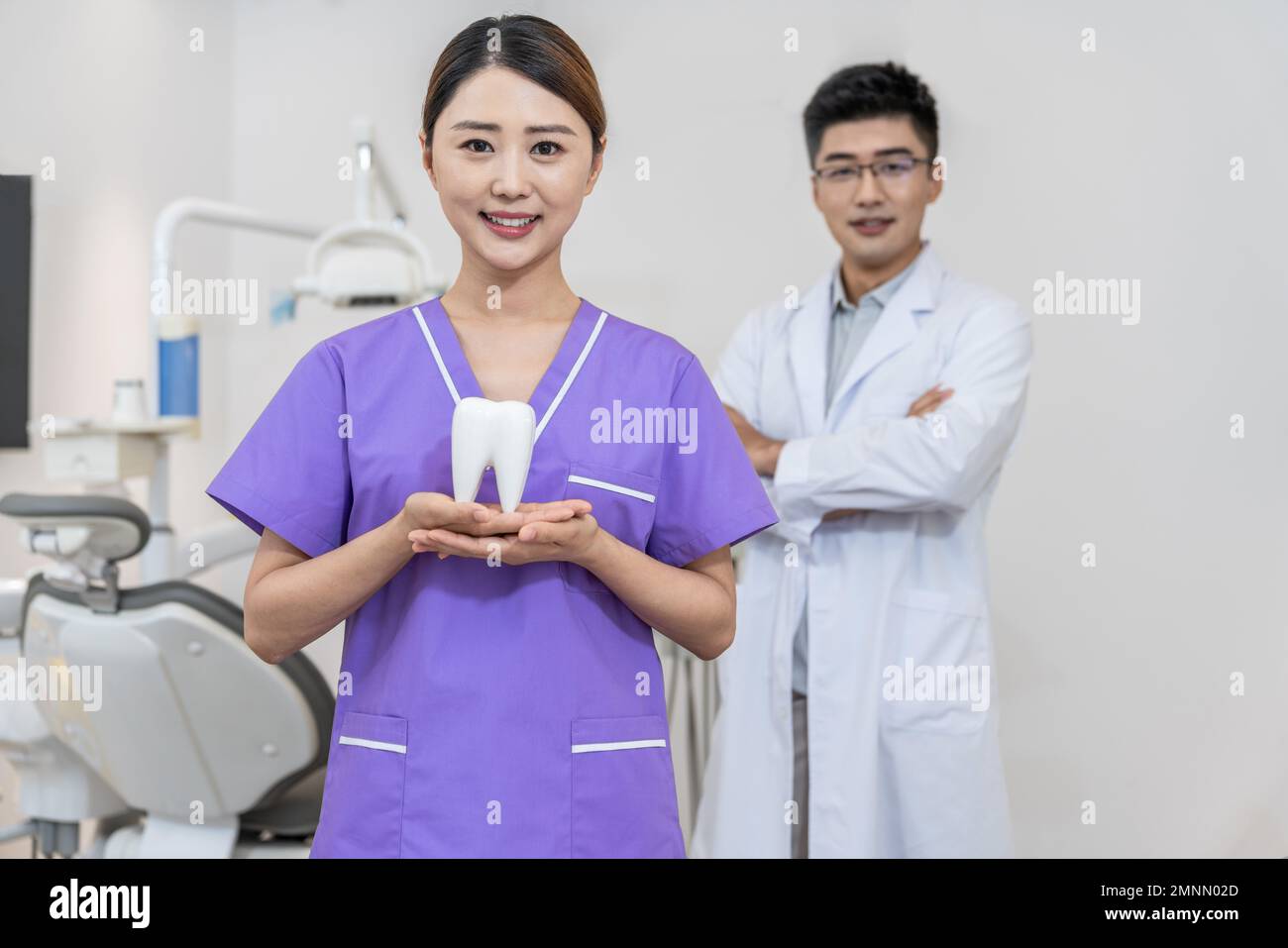 Two doctors at the clinic work Stock Photo - Alamy
