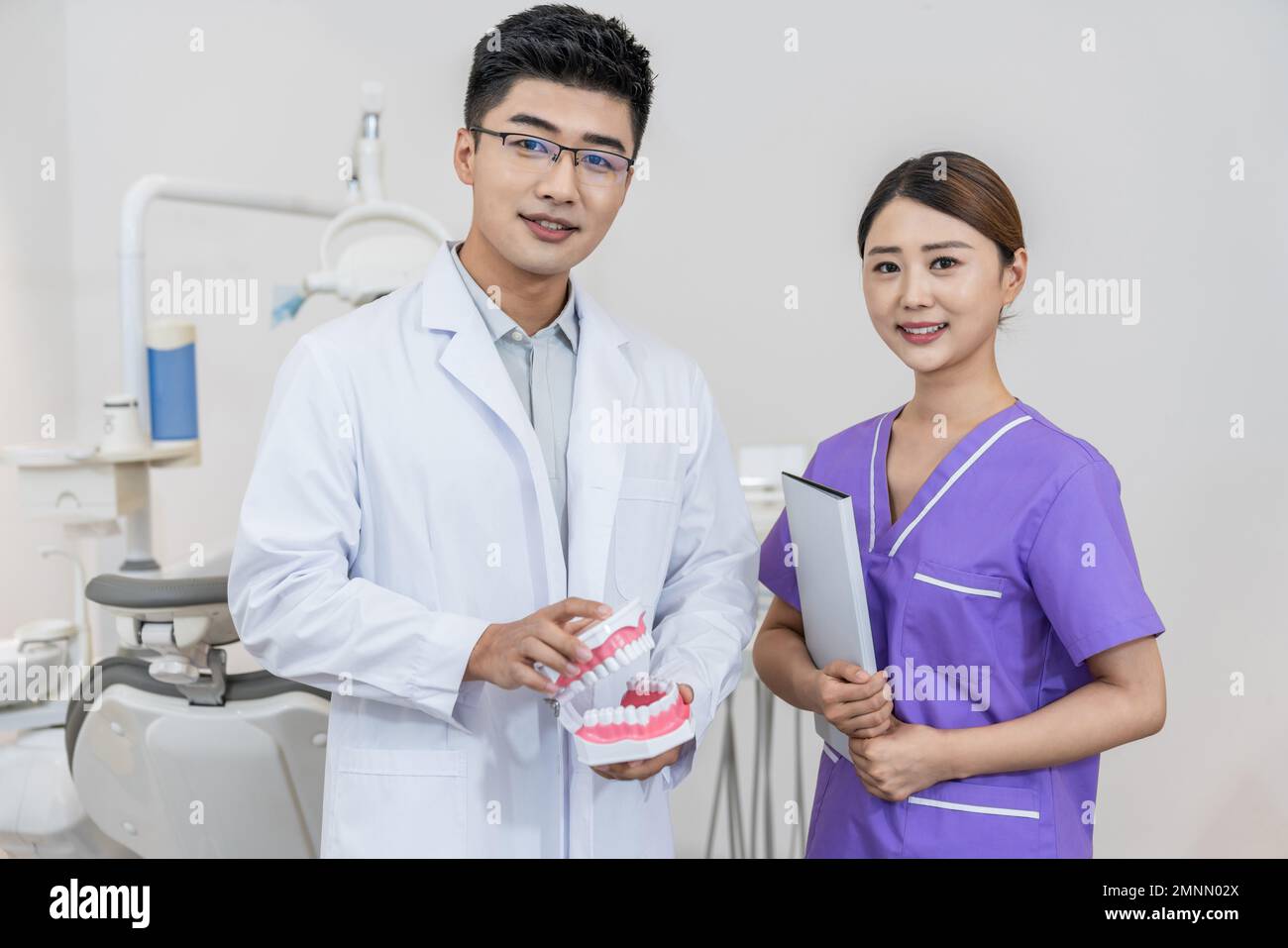 Two doctors at the clinic work Stock Photo - Alamy