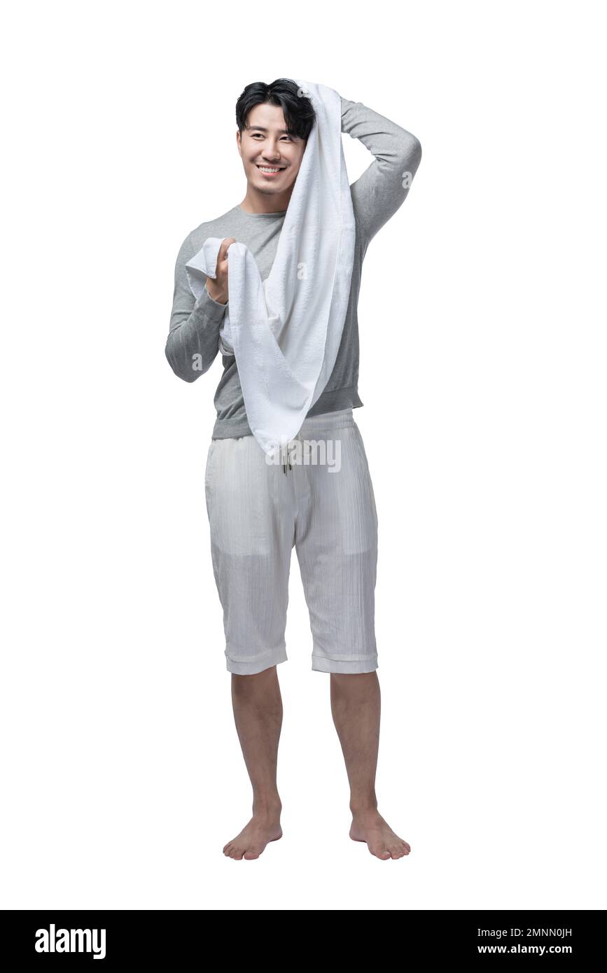 Men towel Cut Out Stock Images & Pictures - Alamy