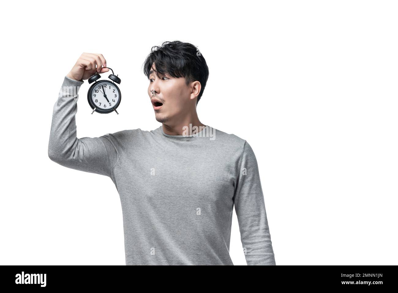 Man alarm clock shock hi-res stock photography and images - Alamy