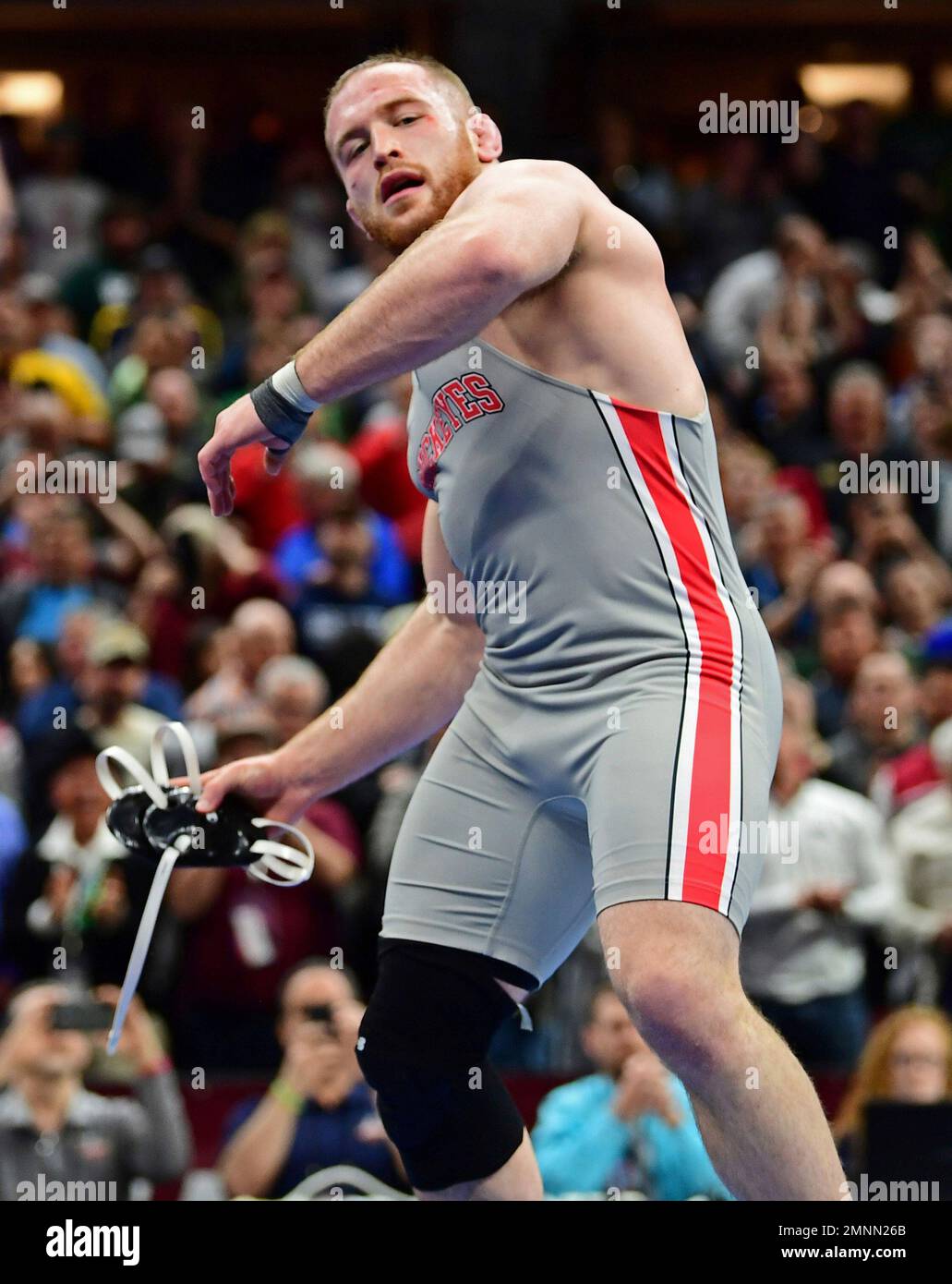Ohio State's Kyle Snyder celebrates after defeating Michigan's Adam ...