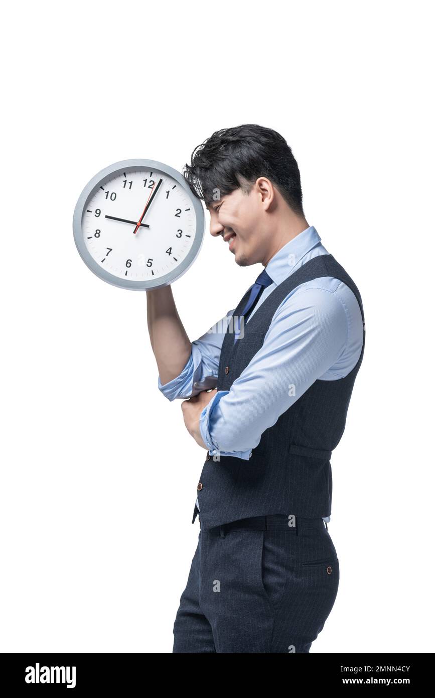 Business men and clock Stock Photo - Alamy