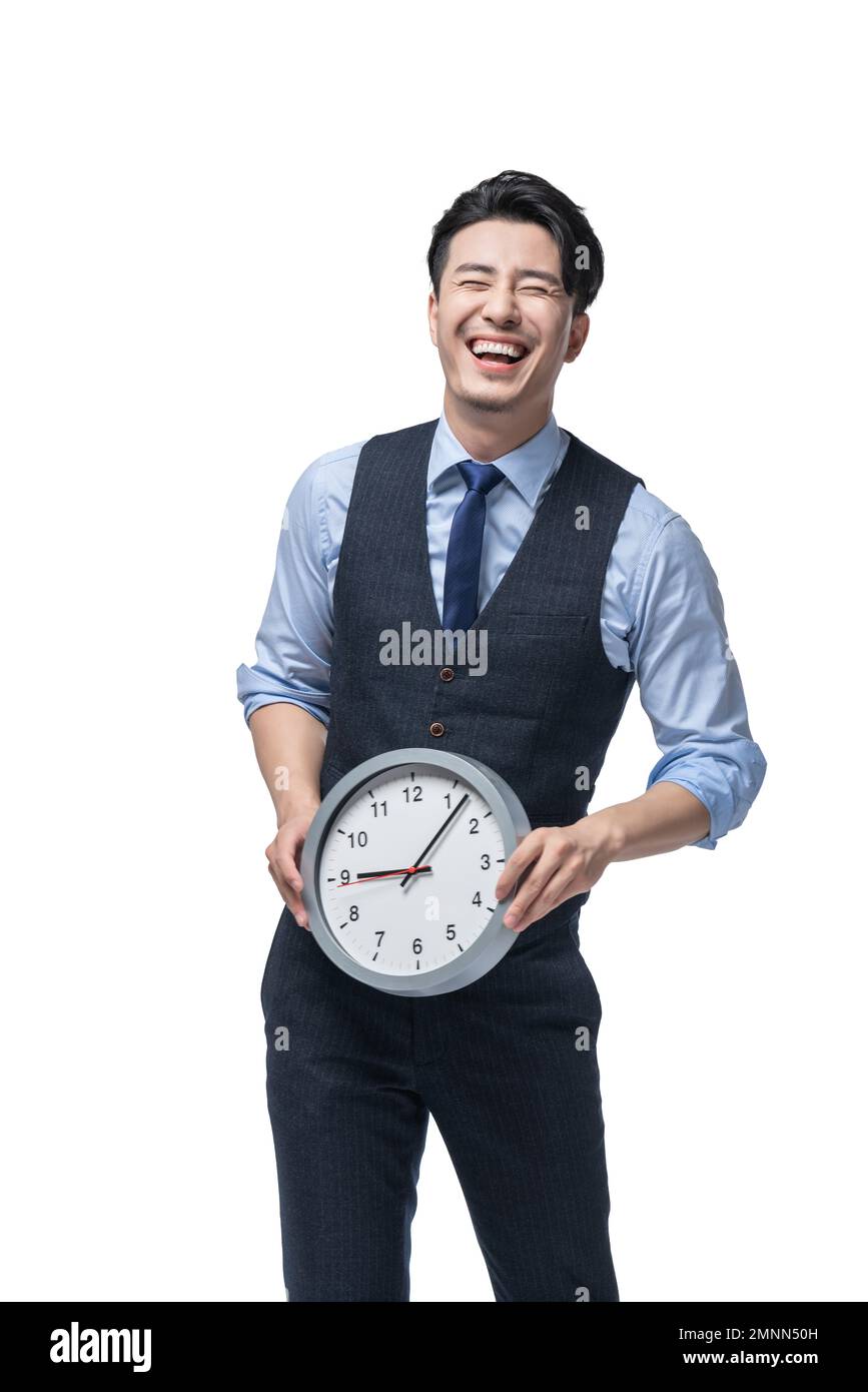 Business men and clock Stock Photo - Alamy