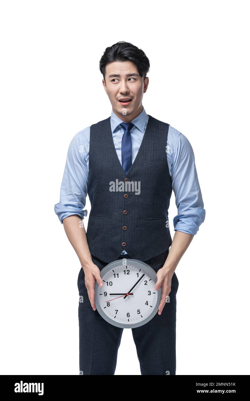 Business men and clock Stock Photo - Alamy
