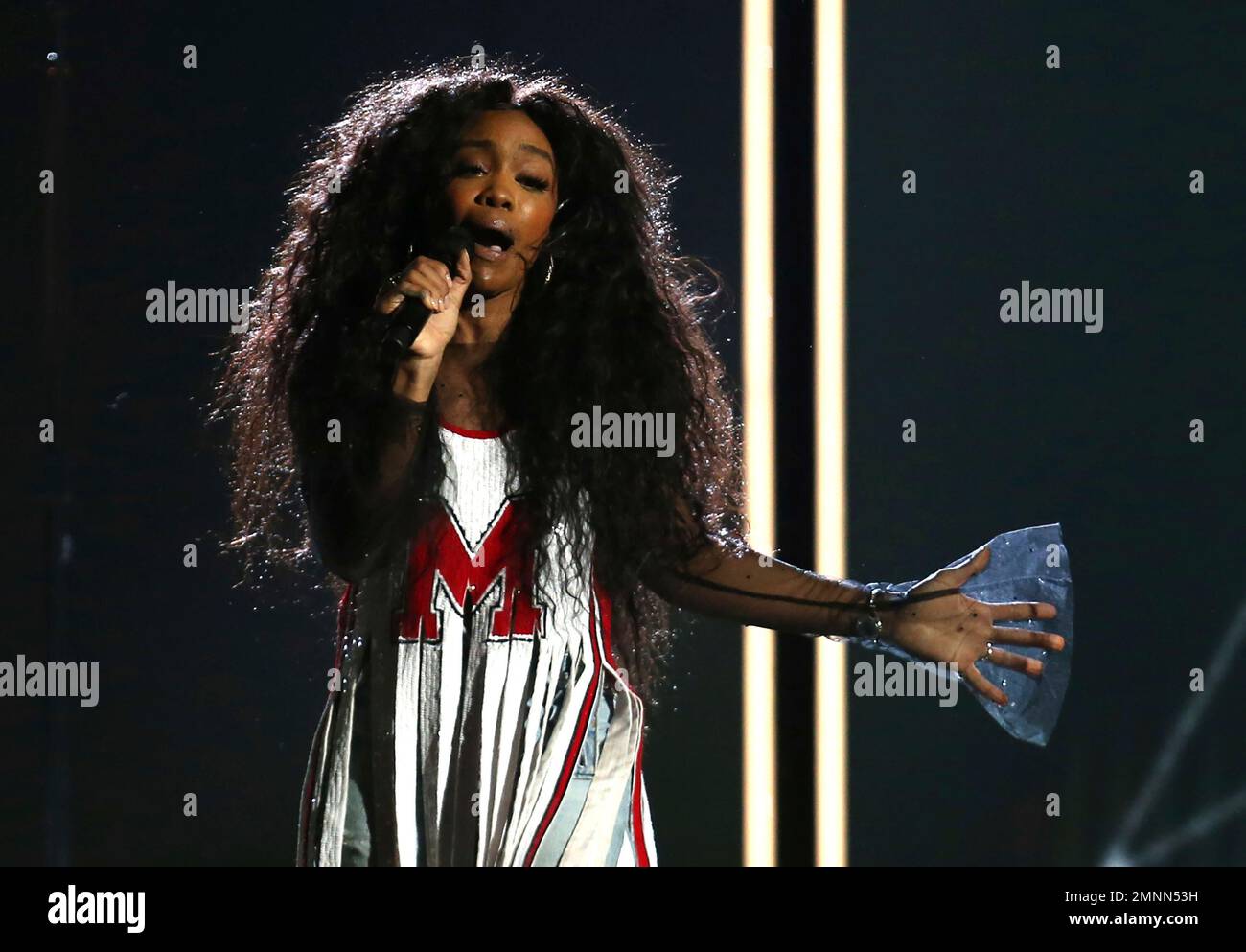 FILE - In this Jan. 28, 2018 file photo, Sza performs "Broken Clocks ...