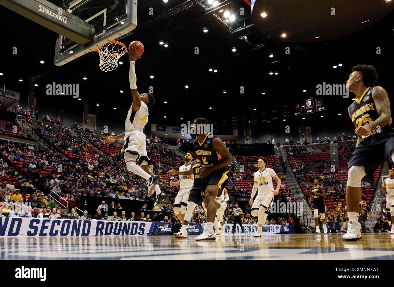 West Virginia guard Daxter Miles Jr. (4) shoots during the second half ...
