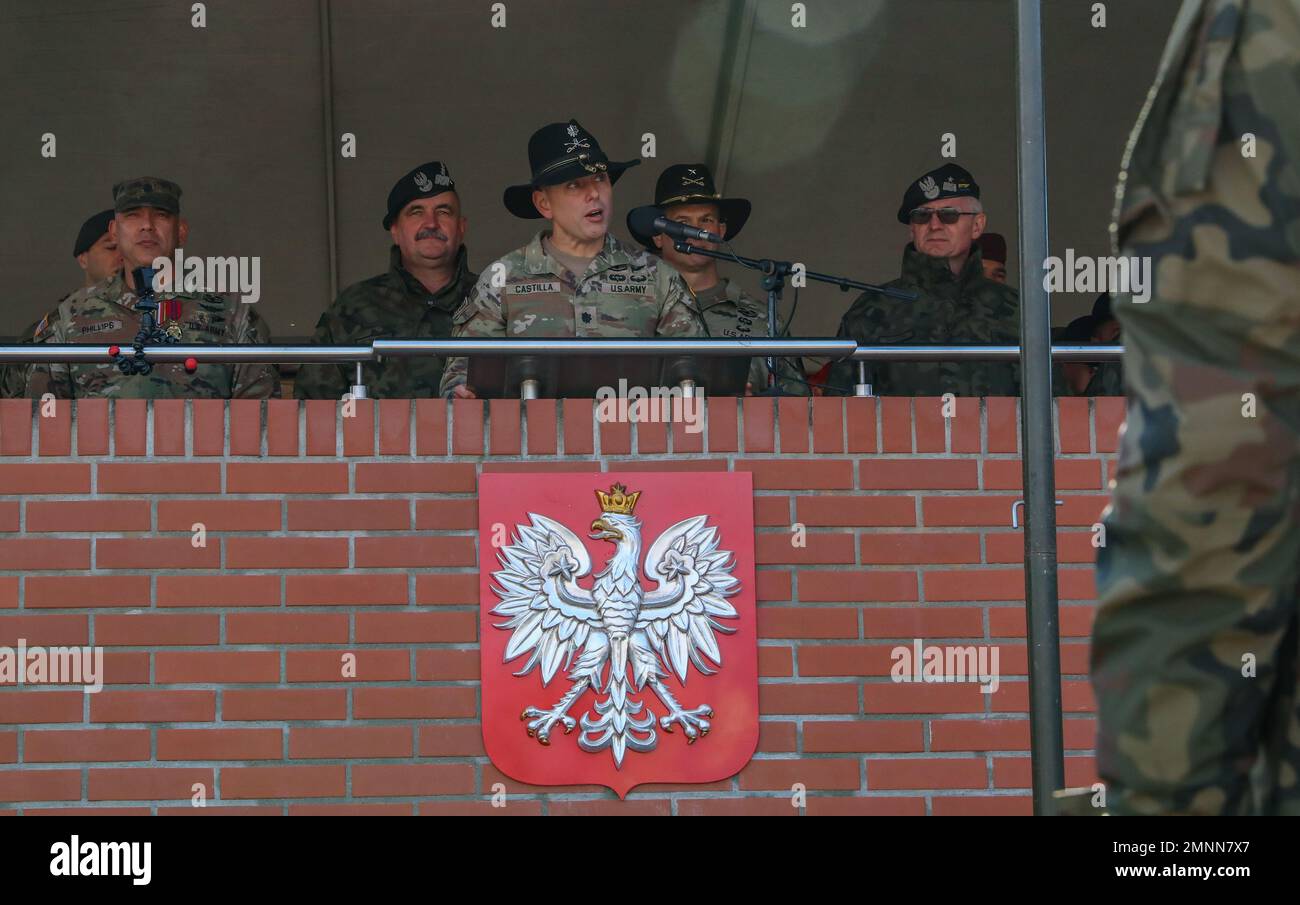 U.S. Army Lt. Col. Sean M. Castilla, incoming commander of Battlegroup ...