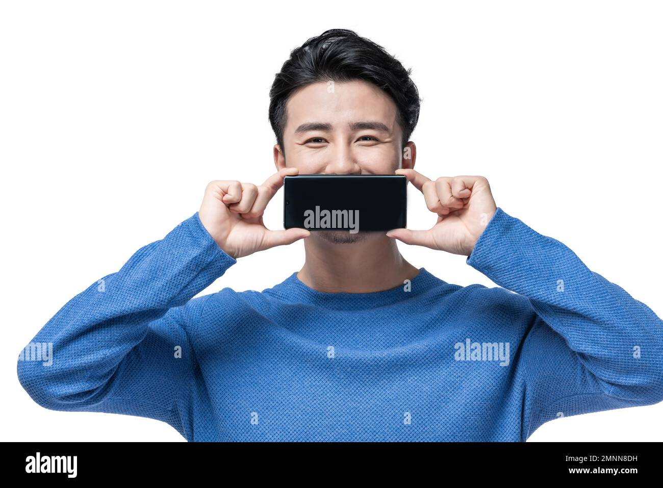 Man holding a mobile hi-res stock photography and images - Alamy