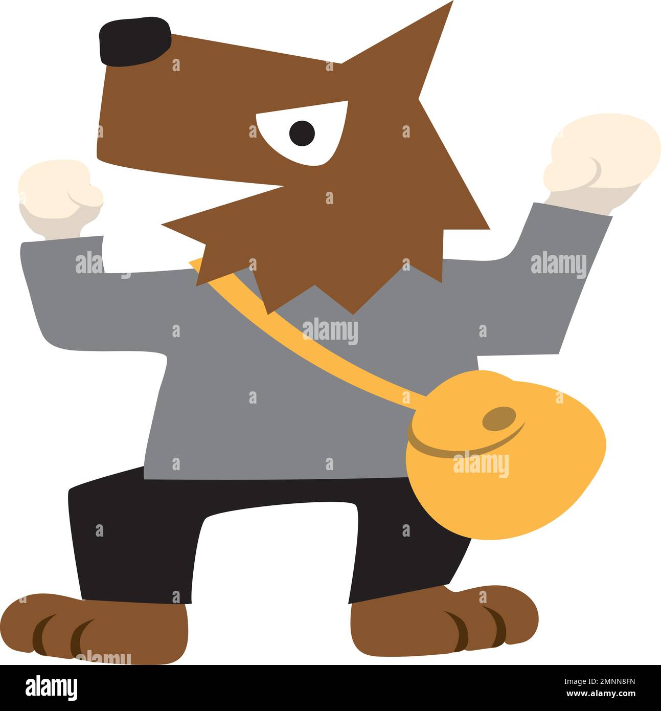 A boy dressed as a werewolf. Halloween illustration. Simple and cute ...