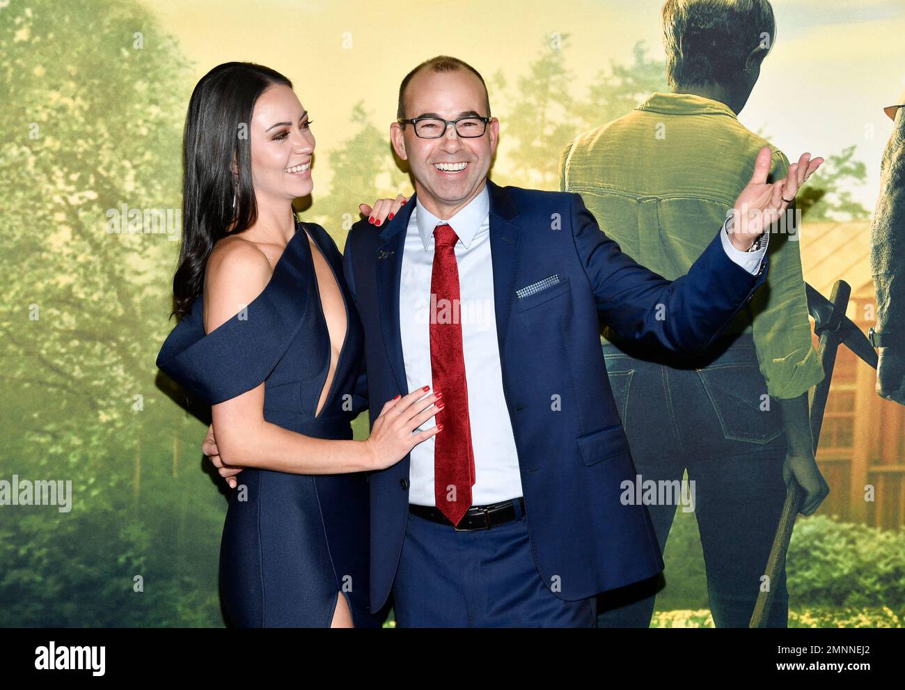 James Murray, right, and wife, Melyssa Murray, attend the "Knock at the ...