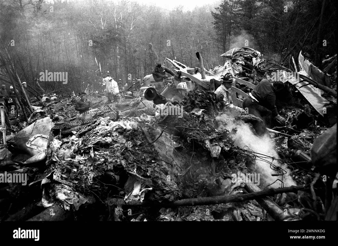 FILE - In this Nov. 15, 1970, file photo, a firemen look over the ...