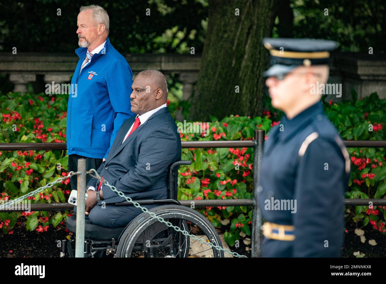 Bob Quackenbush (left), deputy chief of staff, Arlington National ...