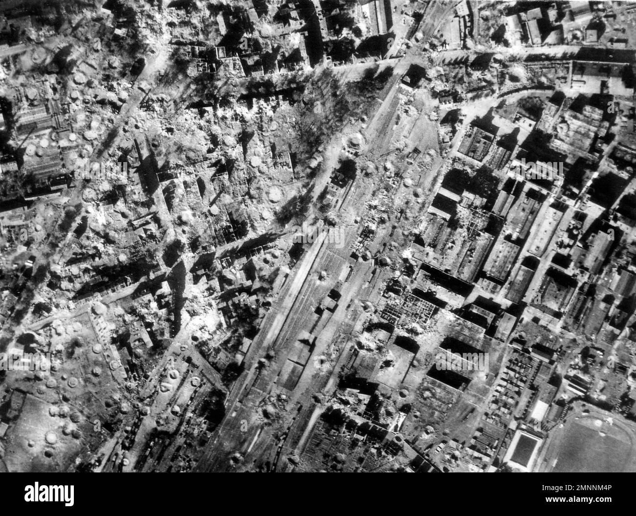 In this photo provided by British Official Photo, the devastated town ...
