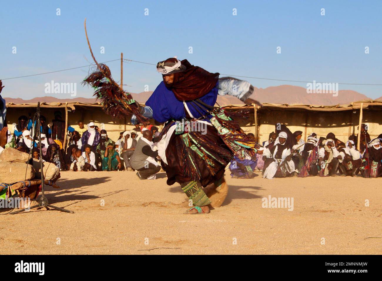 In this photo taken Saturday Feb. 17, 2018, a man performs during a ...