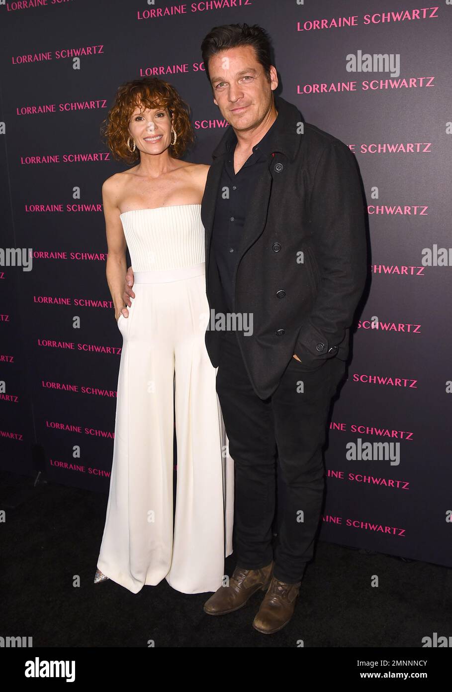 Robyn Lively, left, and Bart Johnson arrive at the Lorraine Schwartz ...