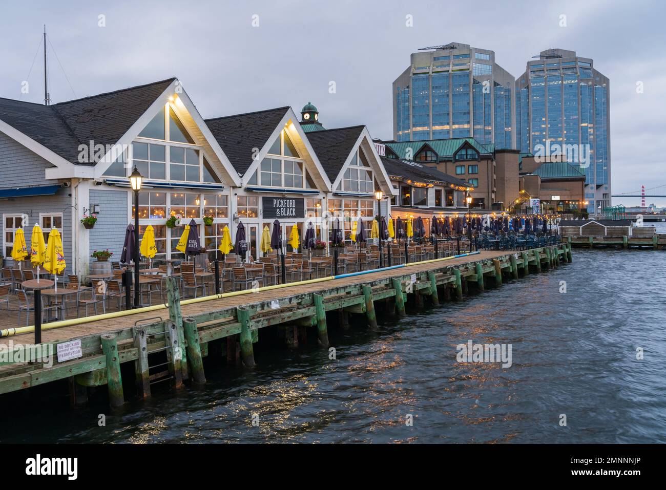 The waterfront at night in Halifax, Nova Scotia, Canada Stock Photo - Alamy