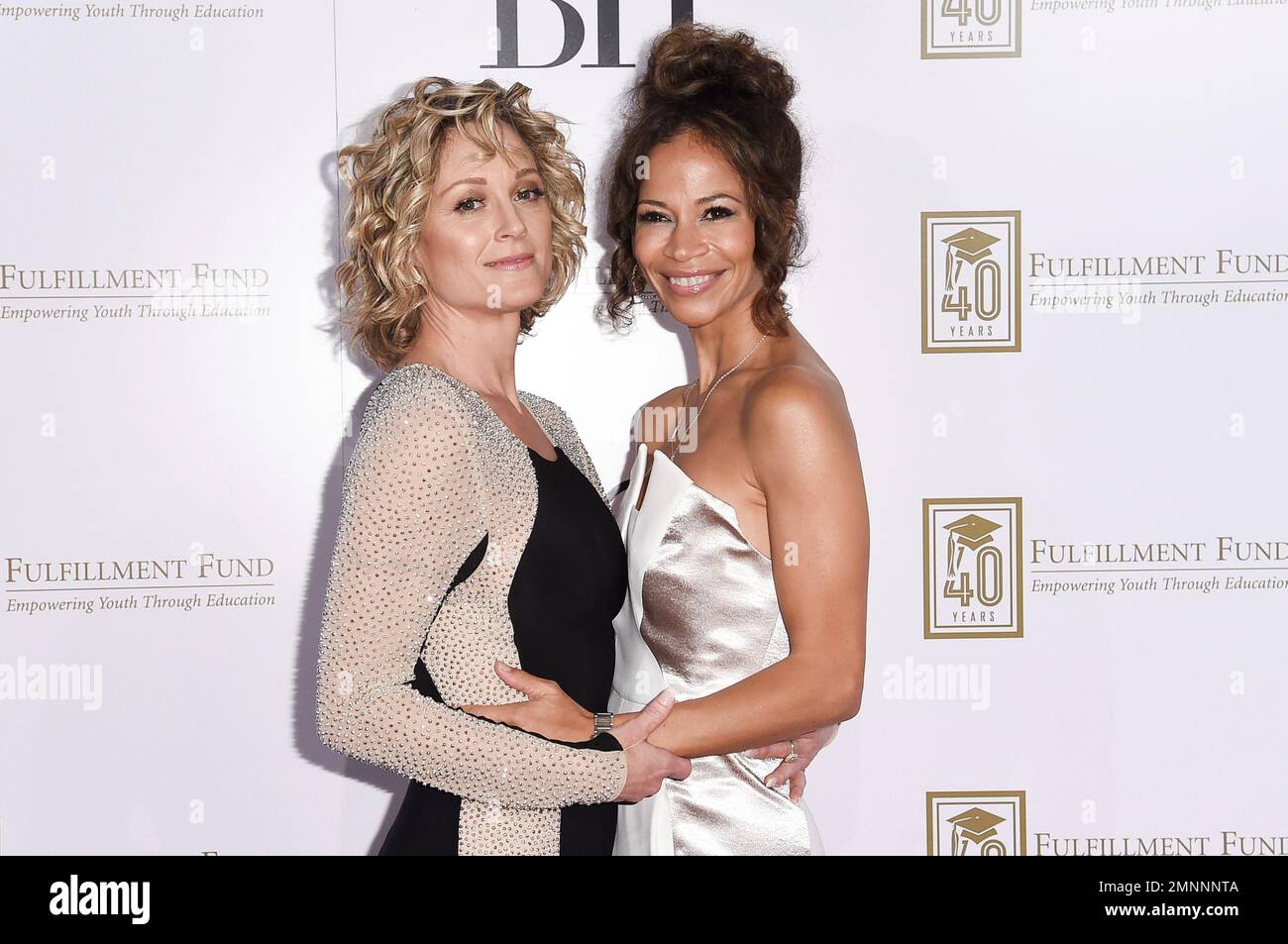 Teri Polo, left, and Sherri Saum attend a Legacy of Changing Lives Gala ...
