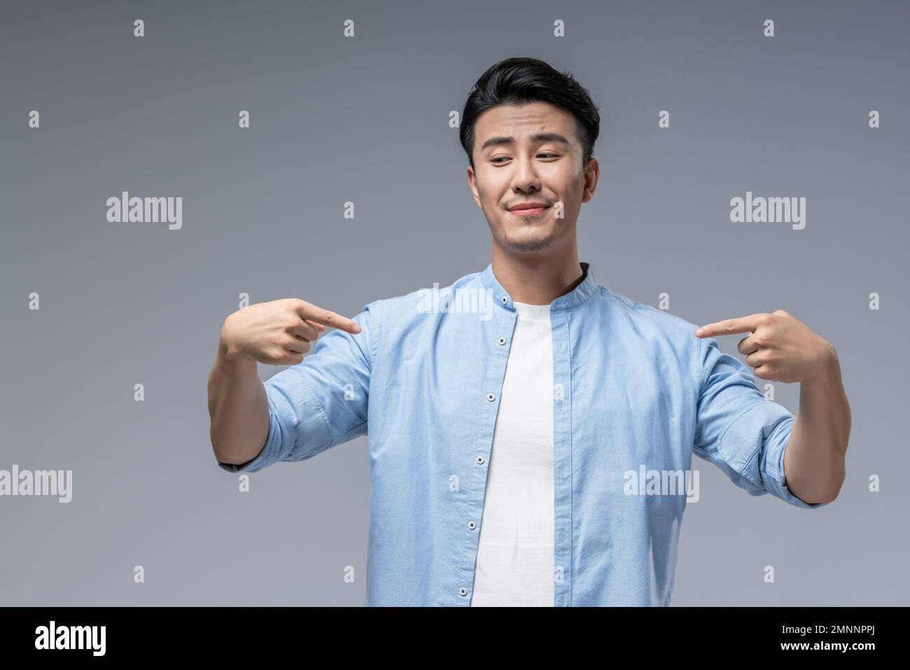 Take the young man Stock Photo - Alamy
