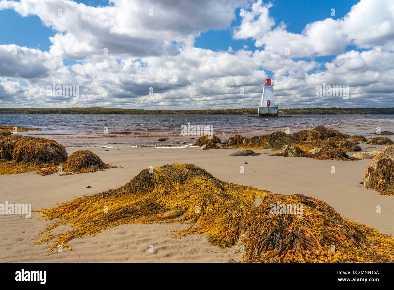 The lighthouse at Sandy Point, Nova Scotia, Canada Stock Photo - Alamy