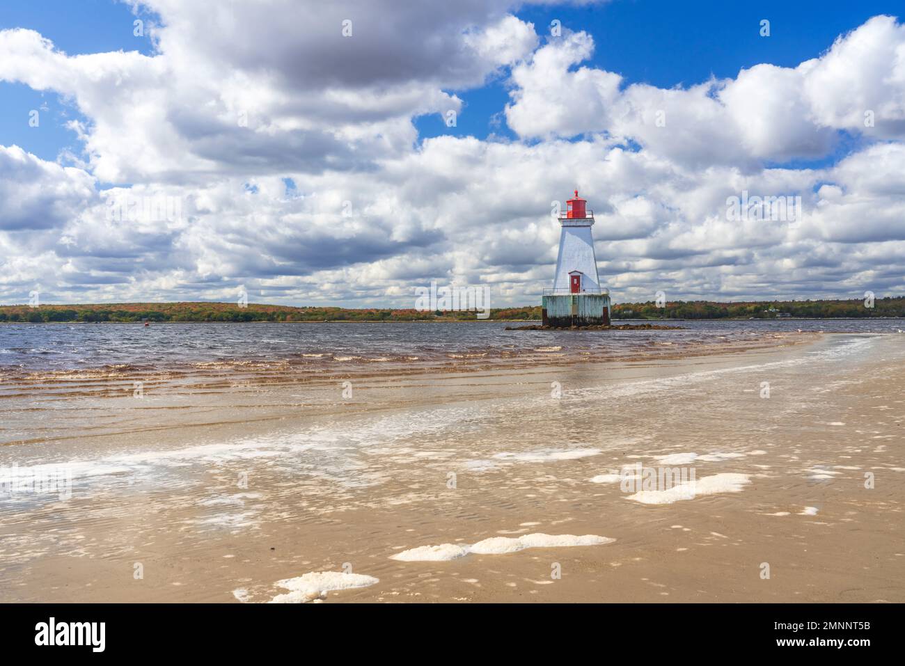 The lighthouse at Sandy Point, Nova Scotia, Canada Stock Photo - Alamy