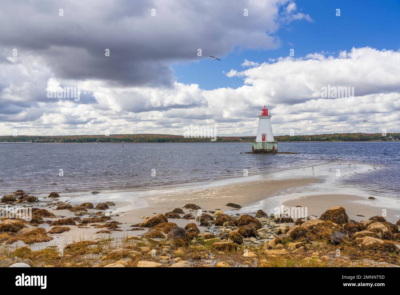 The lighthouse at Sandy Point, Nova Scotia, Canada Stock Photo - Alamy