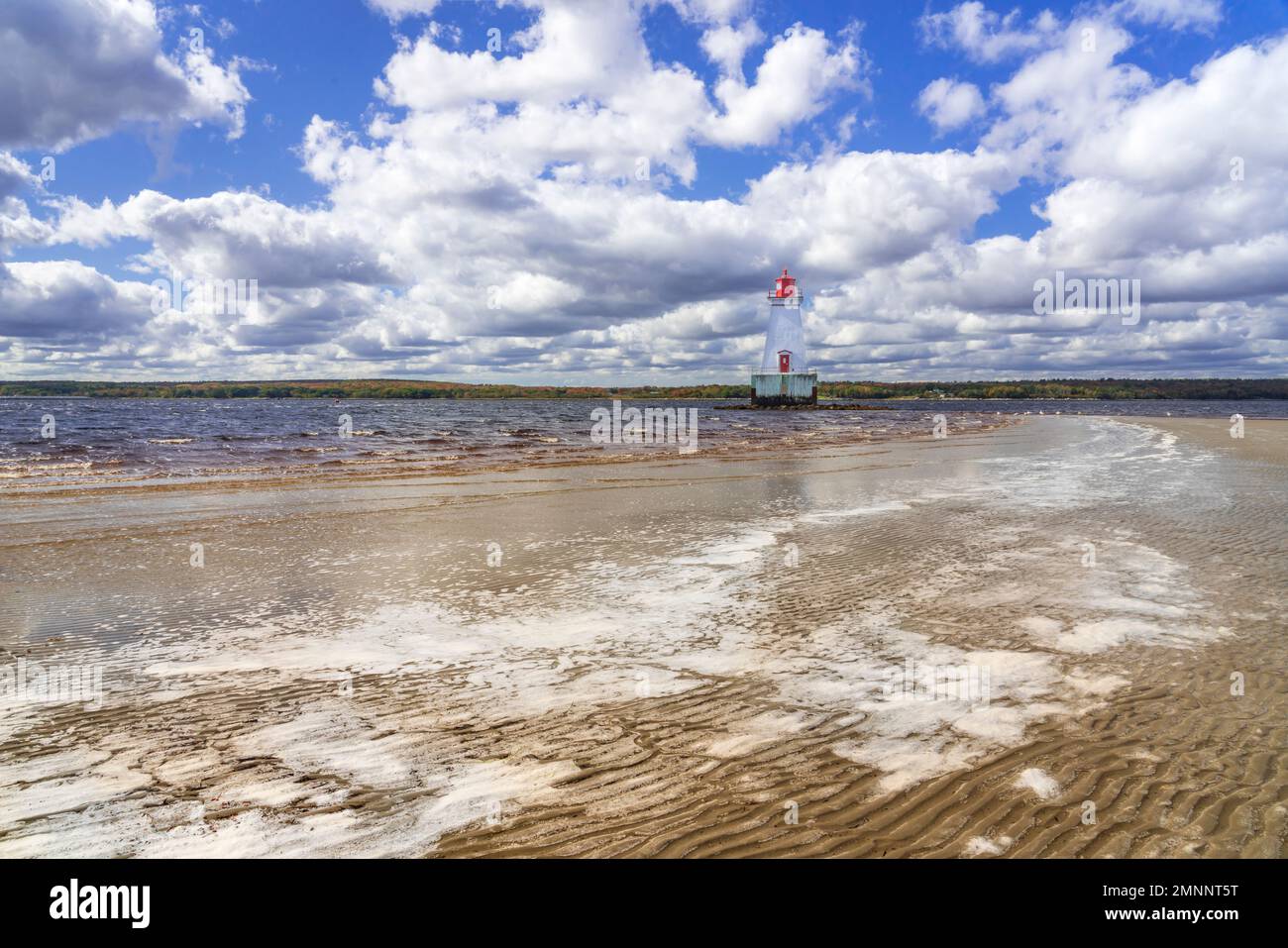 The lighthouse at Sandy Point, Nova Scotia, Canada Stock Photo - Alamy