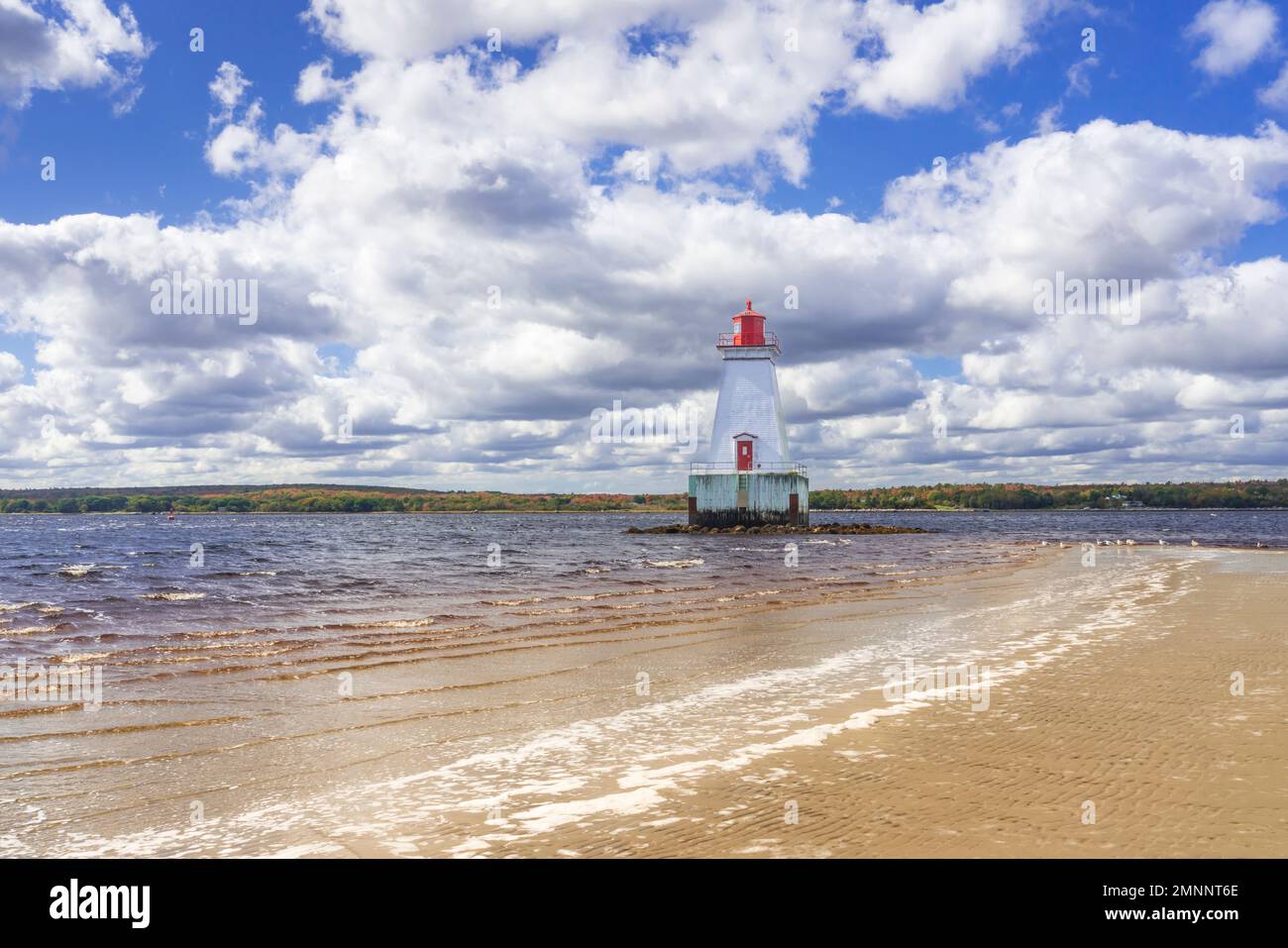 The lighthouse at Sandy Point, Nova Scotia, Canada Stock Photo - Alamy