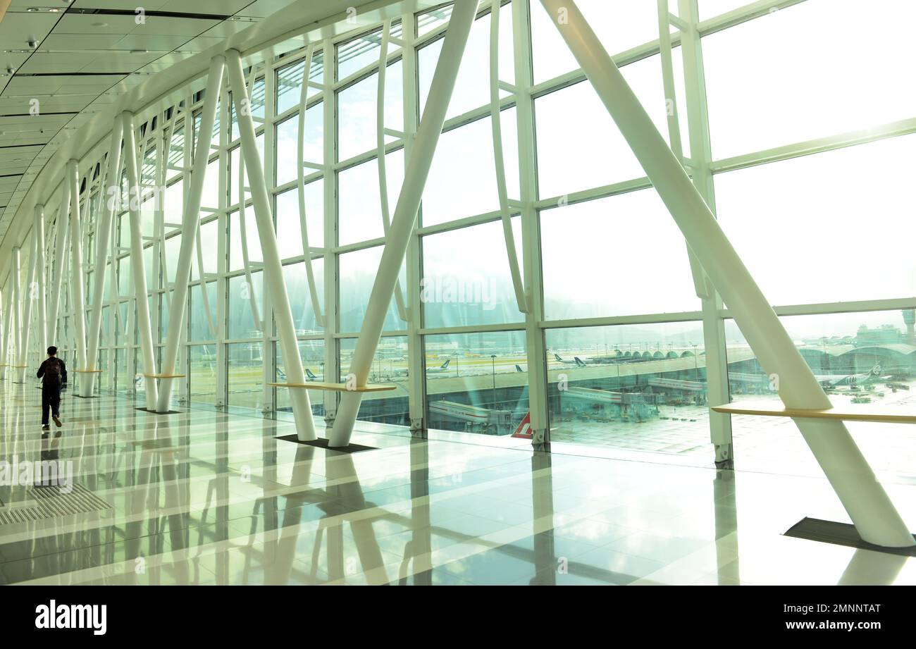 The New Skybridge at Hong Kong International airport Stock Photo - Alamy